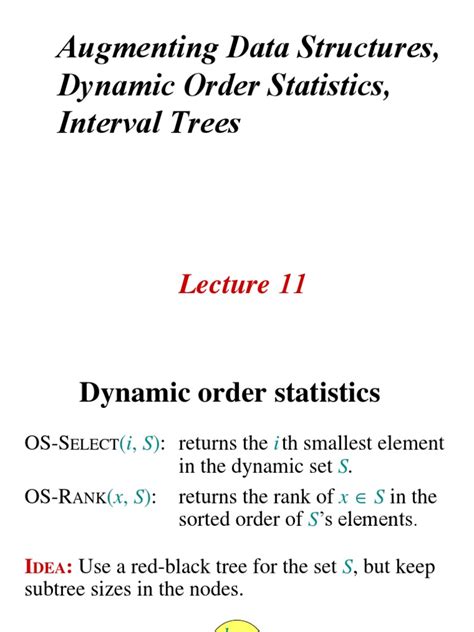 augmenting data structures dynamic order statistics interval trees download free pdf