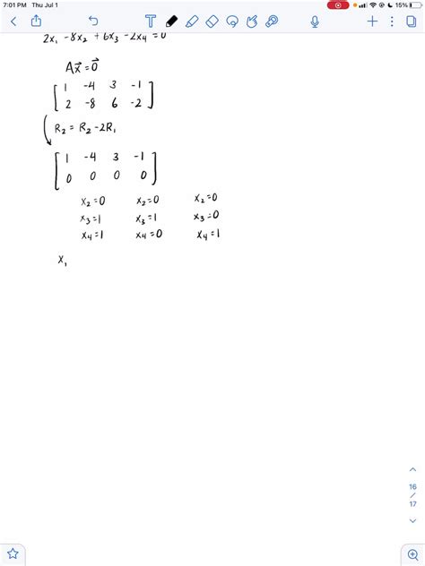 solved find a basis for the solution space of the homogeneous linear system and find the