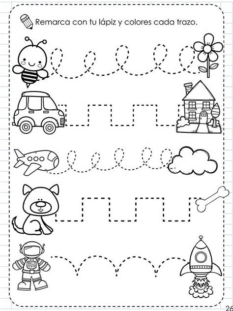 101 Fichas Y Actividades Para Preescolar E Infantil Trazo Apresto Colorear Pre