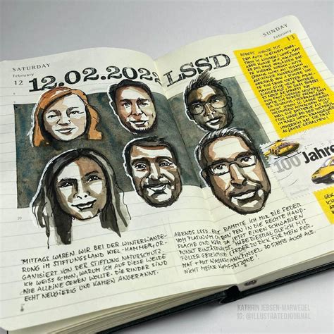 An Open Book With Drawings Of People On The Pages And Words Written In