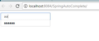 Create A Simple Autocomplete Textfield Using Spring MVC JQuery