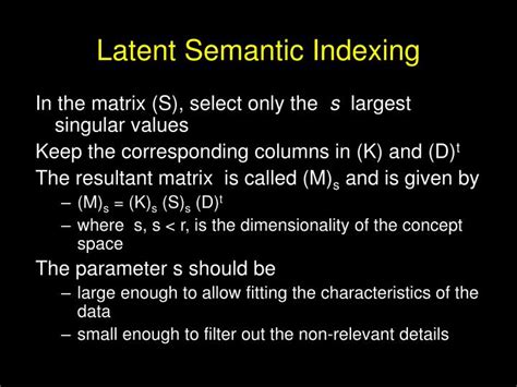 ppt ir models latent semantic analysis powerpoint presentation id 1458869