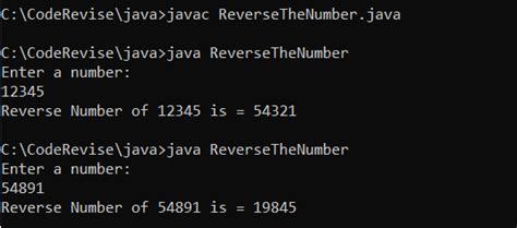How To Reverse The Number In Java Code Revise
