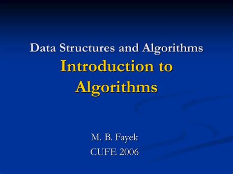 ppt data structures and algorithms introduction to algorithms powerpoint presentation id 2413040
