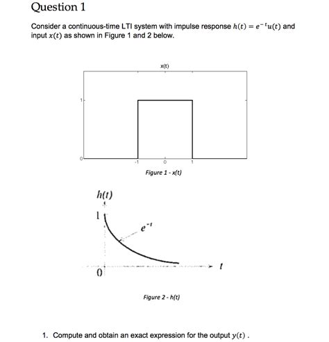 solved question 1 consider a continuous time lti system with