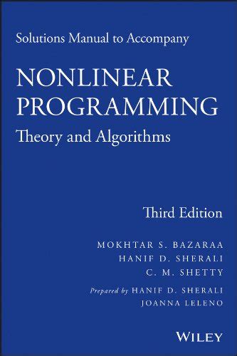 حل المسائل کتاب برنامه نویسی غیرخطی مختار بازارا solution manual for nonlinear programming