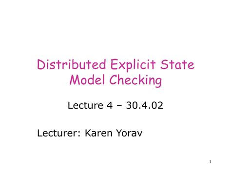 ppt distributed explicit state model checking powerpoint presentation id 9102163