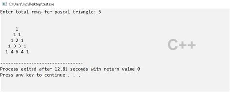 c program to print pascal s triangle rc90earning