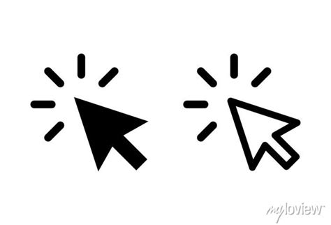 Click Icon Set Pointer Arrow Icon Cursor Icon Vector Wall Stickers