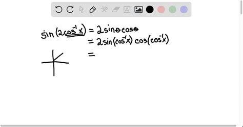 solved draw a right triangle to simplify the given expressions assume x 0 sin 2 cos 1 x hint