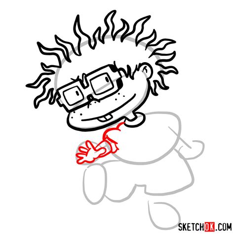 How To Draw Chuckie From Rugrats Sketchok Easy Drawing Guides