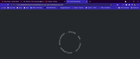 rotate circular text animation using html css and circletype js dev community