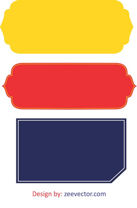 Text Label Design Vector Free Vector Design Cdr Ai EPS PNG SVG