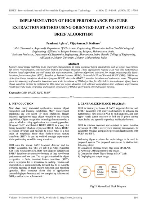 implementation of high performance feature extraction method using oriented fast and rotated