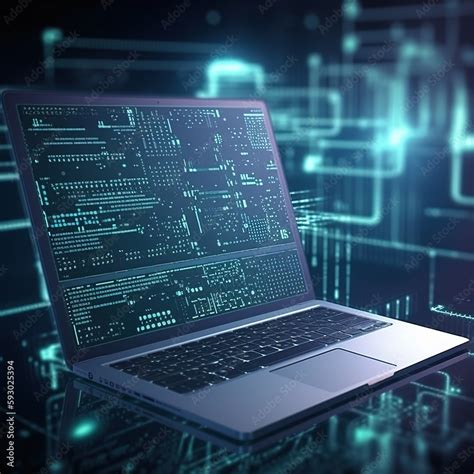 Software Web Development Programming Concept Abstract Laptop Screen
