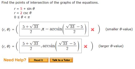 solved find the points of intersection of the graphs of