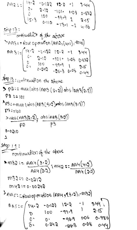solved repeat exercise 9 using gaussian elimination with scaled partial pivoting and three