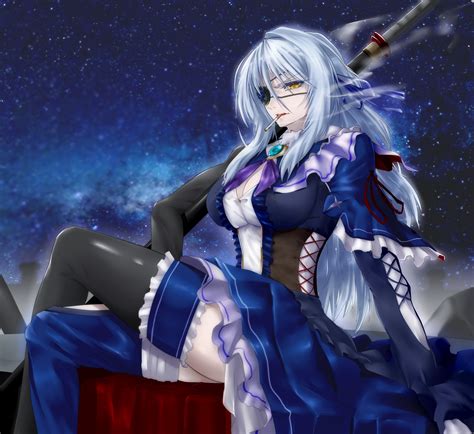 Cleavage Long Hair Big Boobs Thighs Legs Crossed Fantasy Girl Women With Swords Girls