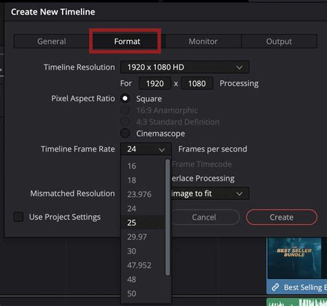 How To Change The Timeline Frame Rate In DaVinci Resolve