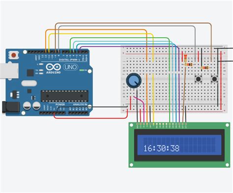 Reloj Digital Con Arduino Y Lcd 16x2 6 Steps Instructables