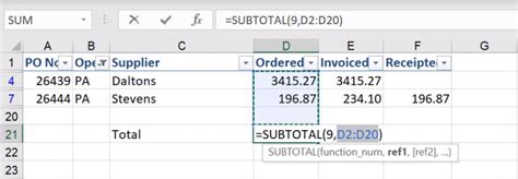 Sum Only Visible Rows When Filtering Data In Excel Excel At Work