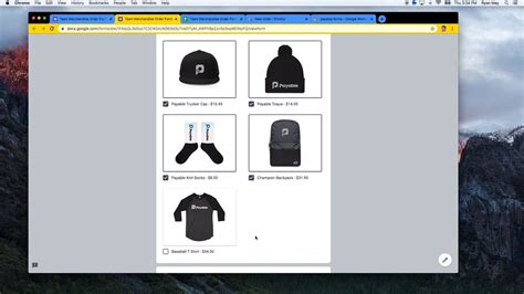 Making A T Shirt Or Merchandise Order Form With Google Forms And The