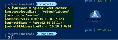 create a azure virtual network with subnet using powershell vgeek tales from real it system