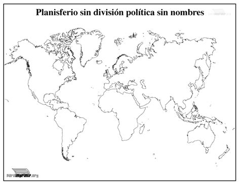 Planisferio Sin Divisi N Pol Tica Sin Nombres En Pdf