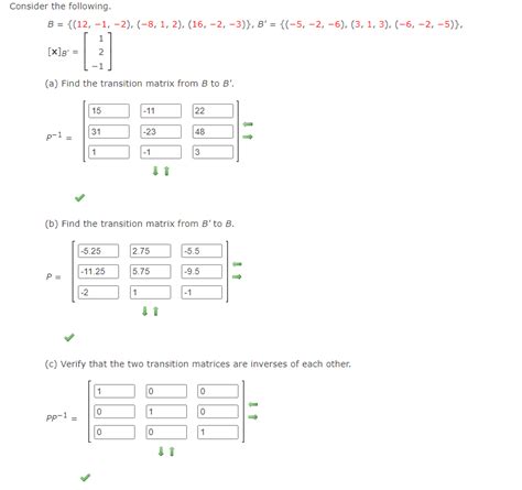 solved d find the coordinate matrix [x]b given the