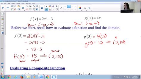 6 1b evaluating composite functions youtube