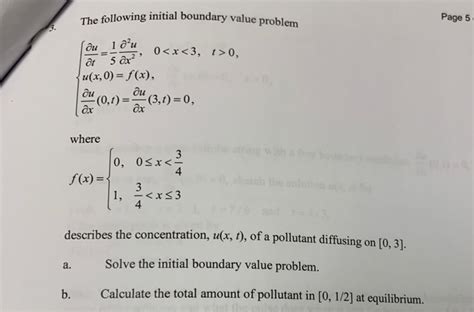 solved the following initial boundary value problem page 5