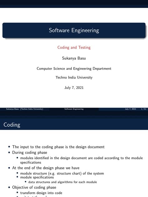 software engineering coding and testing pdf software testing computer programming