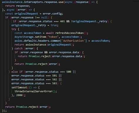 setting up axios interceptors for calls with refresh token mindbowser