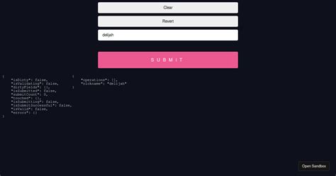 React Hook Form UseForm Template Forked Codesandbox