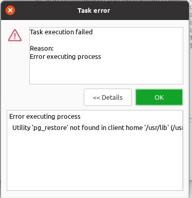 Postgresql How To Fix Error Executing Process Utility Pg Restore
