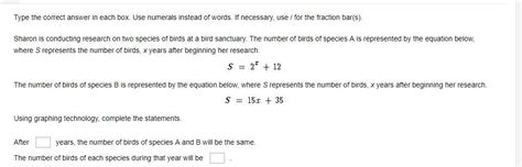 type the correct answer in each box use numerals instead of words if necessary use for the