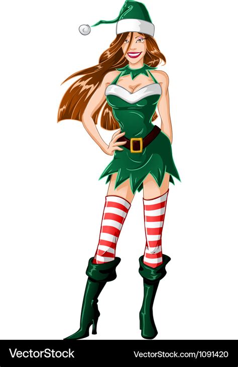 Sexy Elf Clothes For Christmas Royalty Free Vector Image
