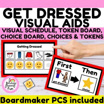 GETTING DRESSED VISUALS TOKEN BOARD CHOICE BOARD AUTISM VISUAL