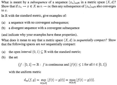 subsequences and sequential compactness