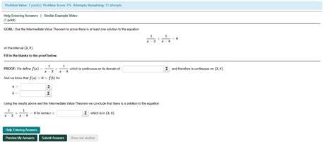 solved goal use the intermediate value theorem to prove