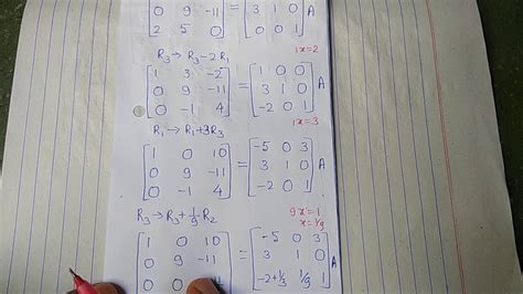 easiest way to find inverse using elementary row operation youtube
