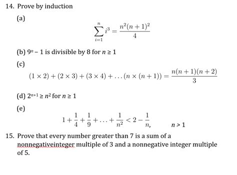 solved 14 prove by induction a ºr n n 1 b 9n 1