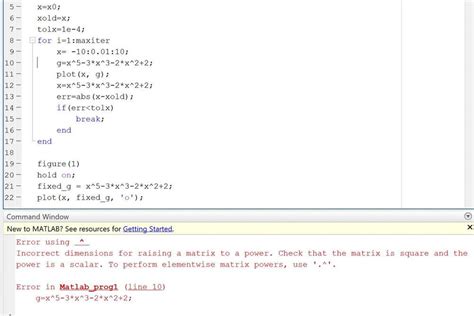 solve a nonlinear equation using fixed point iteration in matlab