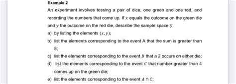 solved an experiment involves tossing a pair of dice one