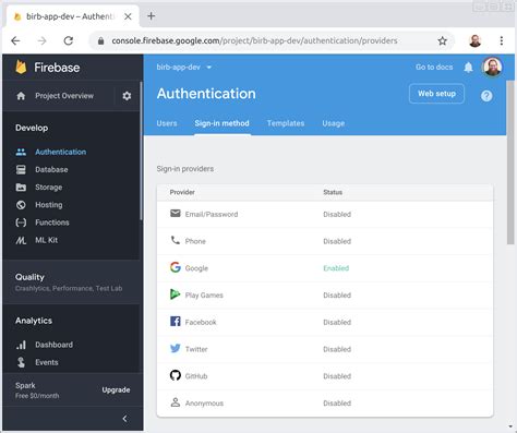 A Month Of Flutter Configure Firebase Auth For Sign In With Google On