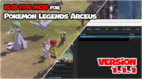 Fps Mod For Pokemonlegends Arceus V Yuzu Youtube
