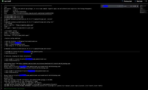 devops npm task with custom command build not working stack overflow