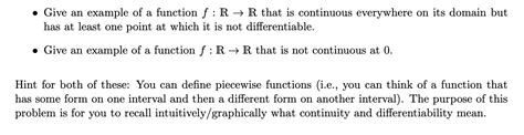 solved give an example of a function f r → r that is