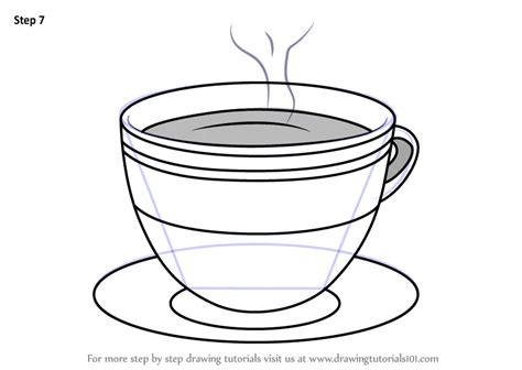 How To Draw A Cup With Saucer Everyday Objects Step By Step