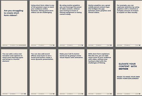 Short Explainers Storyboard Framework